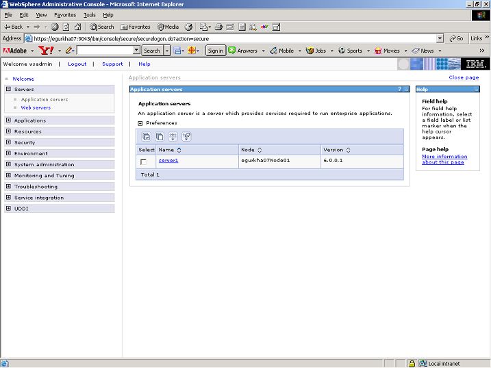 Managing IBM WebSphere Application Server 6.0 and above Managing IBM WebSphere Application Server 6.0 and above
